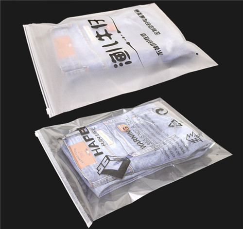 Custom garment packaging plastic zipper bag, plastic zipper bag with ...
