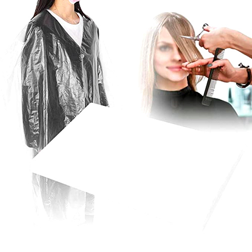 Plastic Barbershop Waterproof Apron Hair Cut Barber Cape Disposable ...