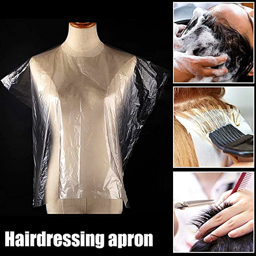 Barbershop Apron Hairdressing Waterproof Haircut PE Disposable Cutting ...