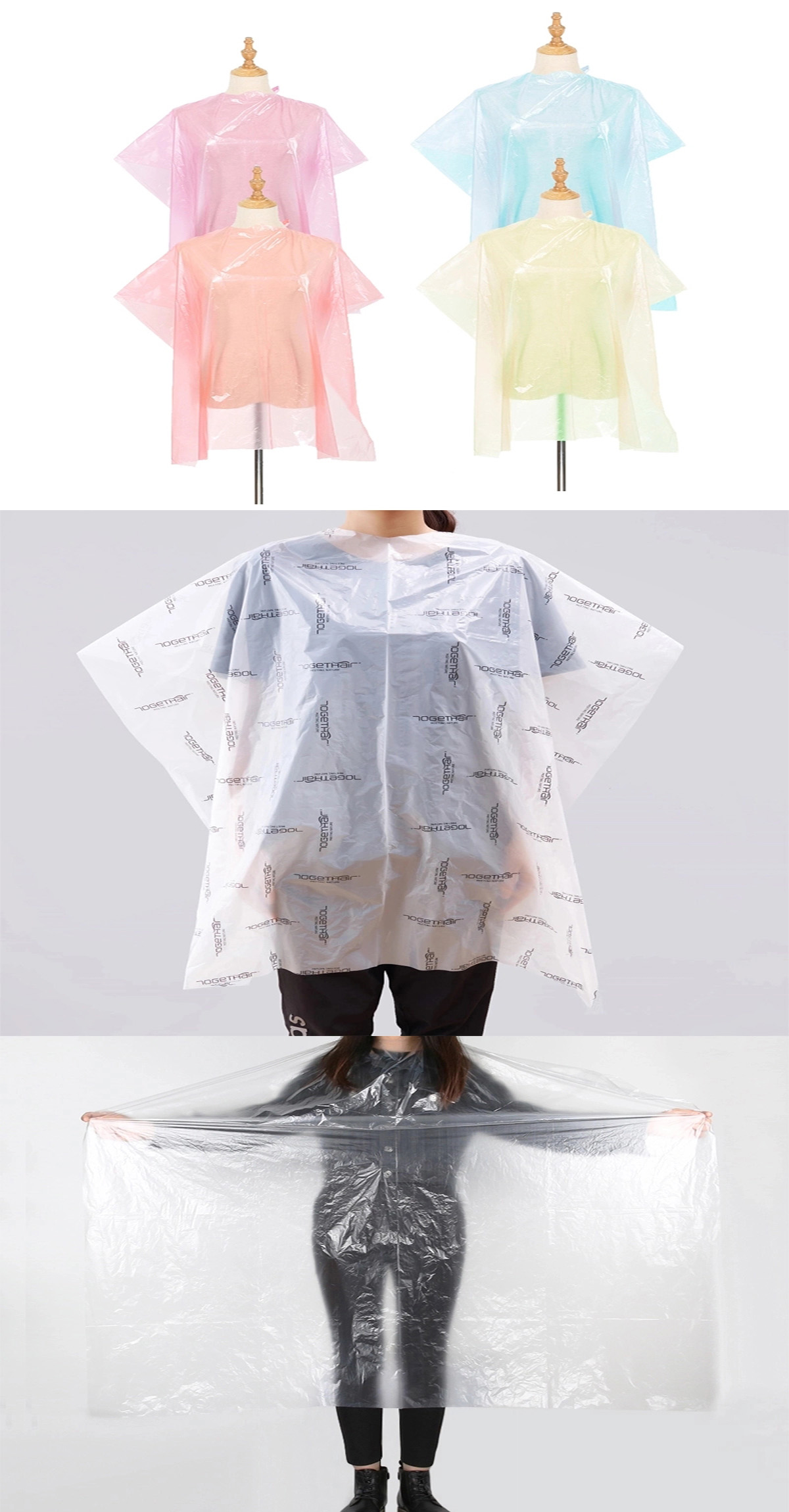 Custom Disposable Barber Cape Beauty Barbershop Salon Transparent ...